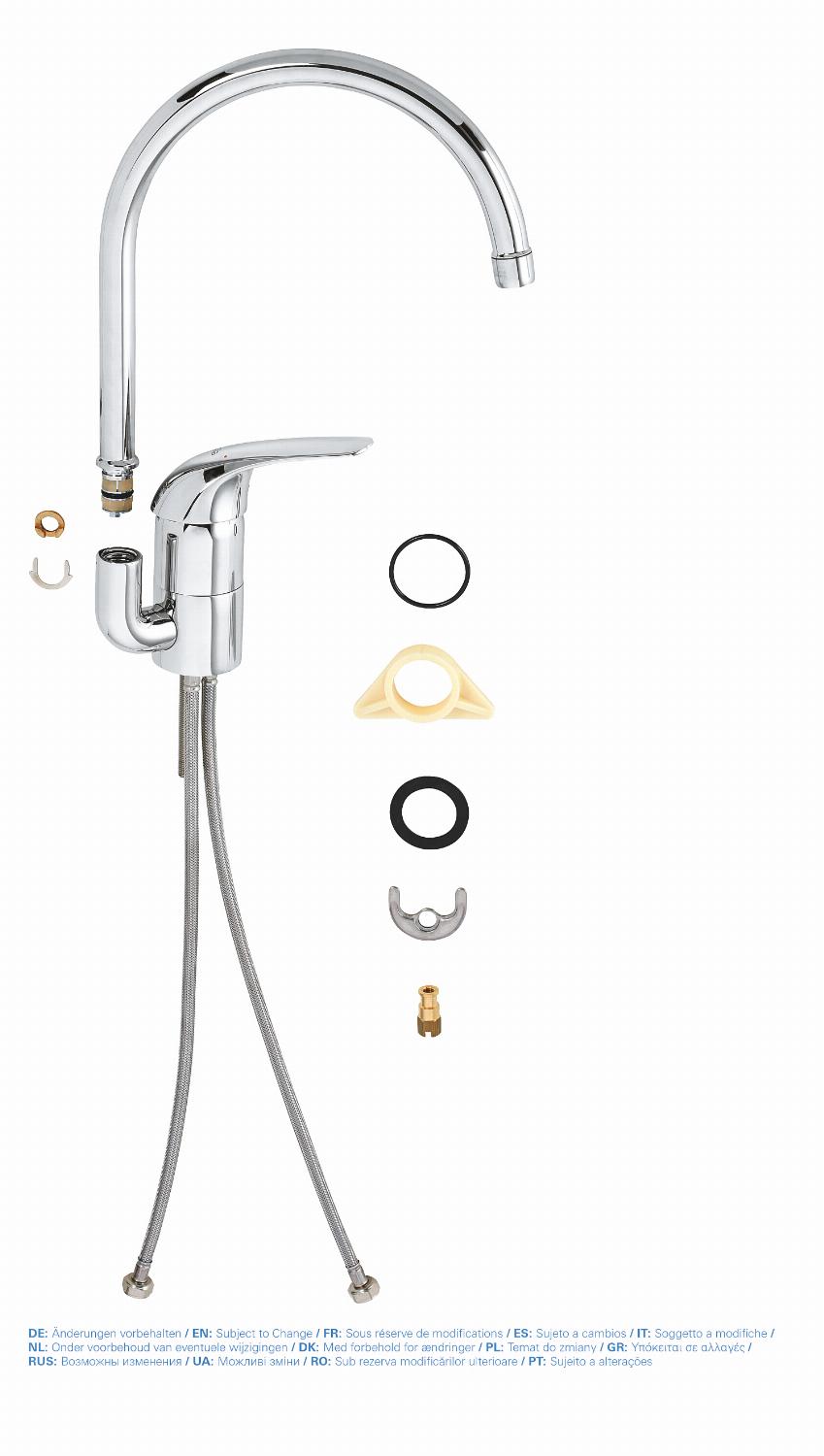 Grohe Euroeco New Keukenmengkraan Hoge Uitloop 32752000 :: Keukenkraan ...