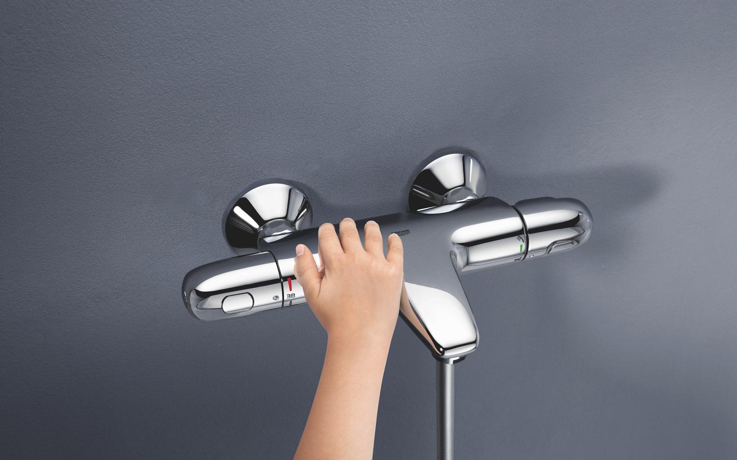 Grohe Grohtherm 1000 badthermostaat met koppelingen 34816003 ...