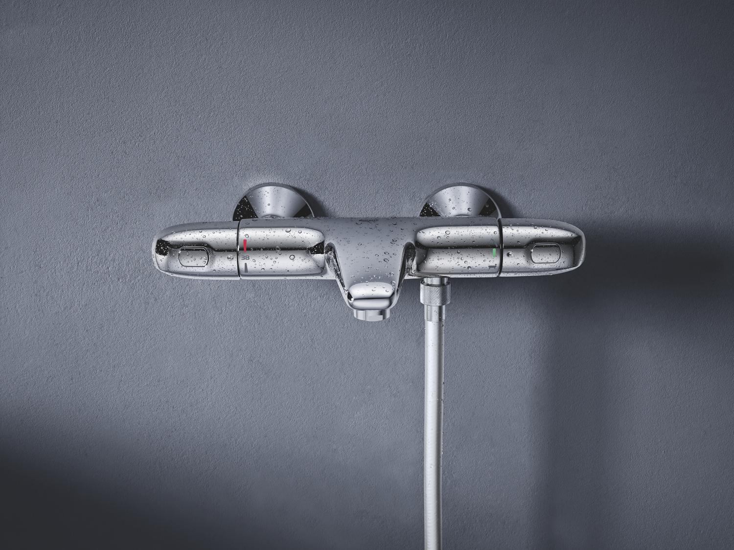 Grohe Grohtherm 1000 badthermostaat met koppelingen 34816003 ...