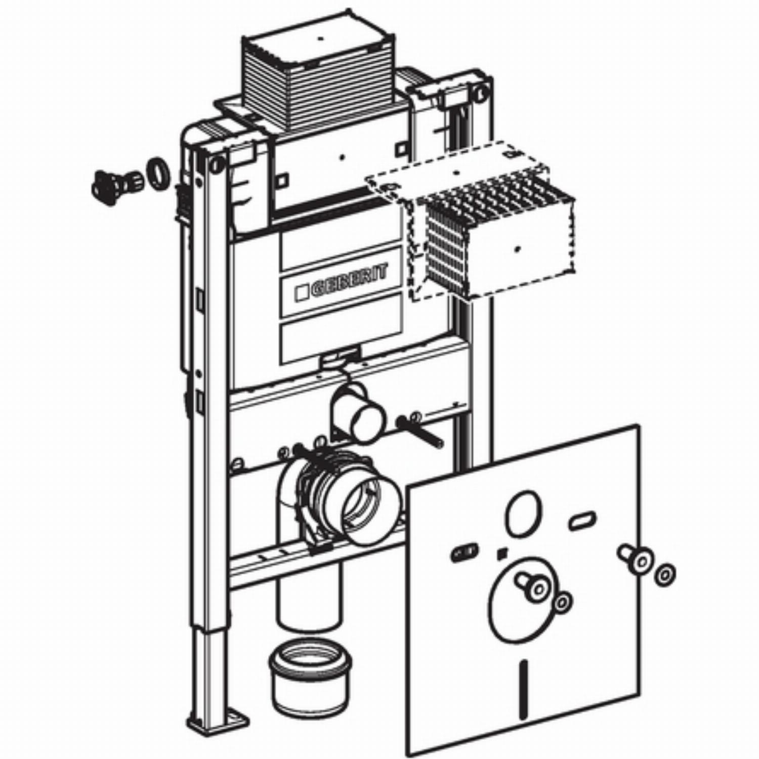 Geberit Duofix UP200 H82 Omega m/bevestigingsset 111.010.00.1 ...