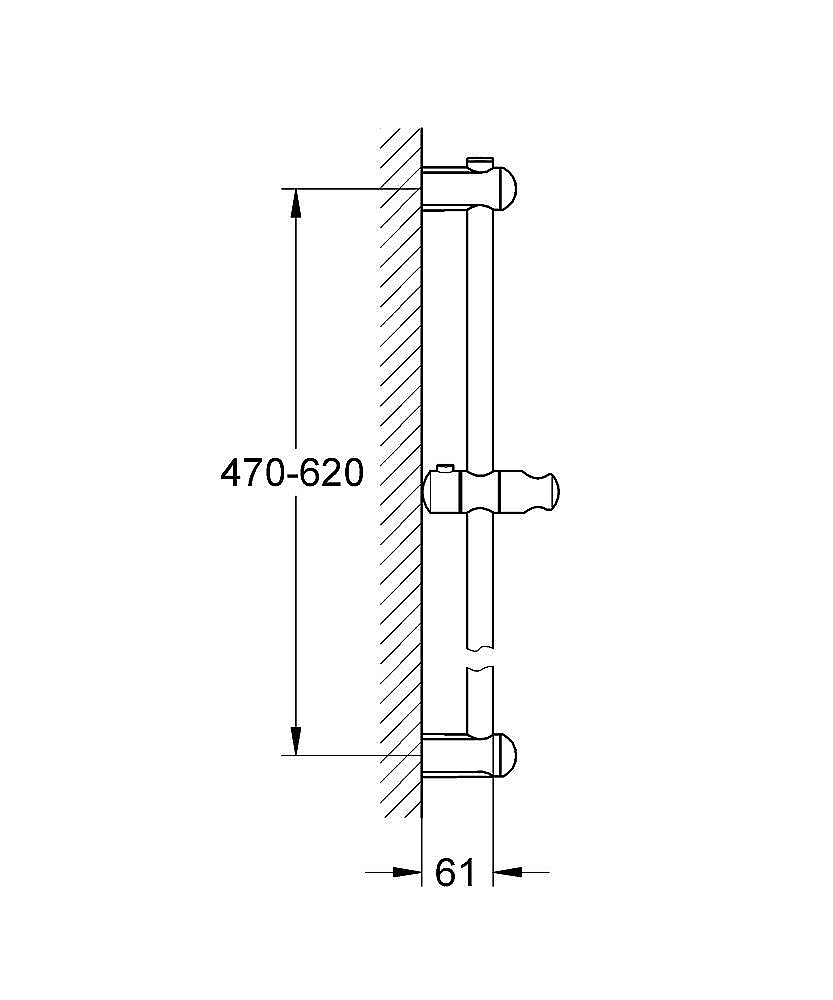 Grohe Euphoria glijstang 60cm Cosmopolitan chroom 27499000 ...