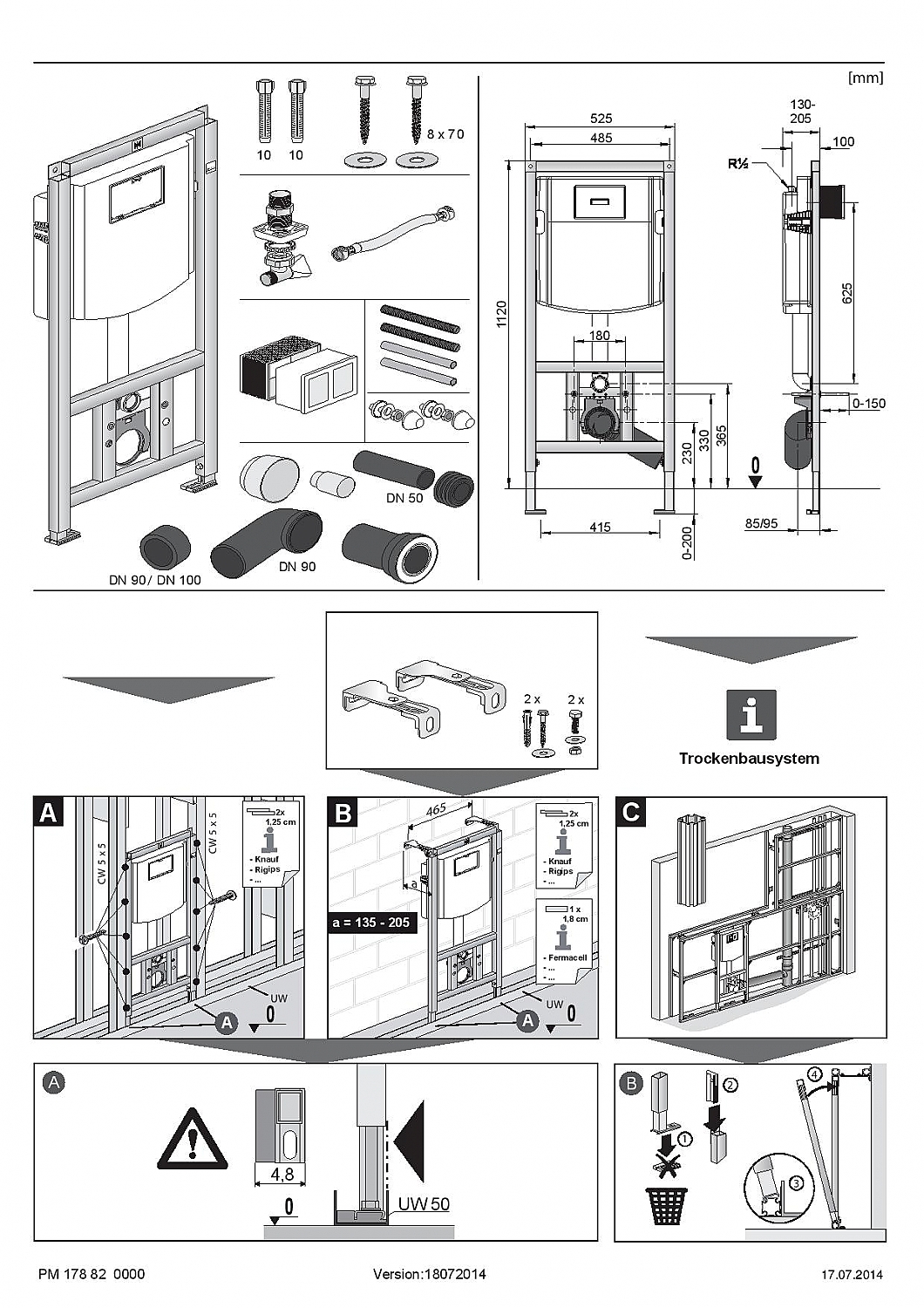 Villeroy & Boch Viconnect Inbouwreservoir H112cm 92246100 | Sanispecials.nl
