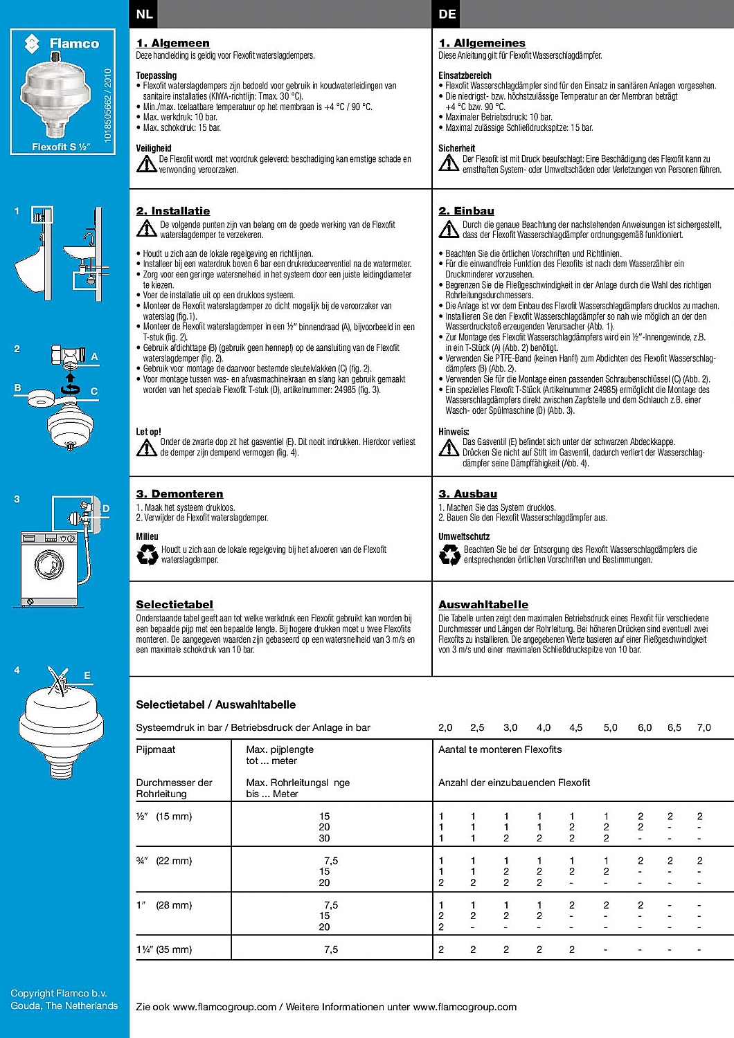 Sanispecials.nl | Flamco Flexofit waterslagdemper Flexofit 1/2"bu m. T ...