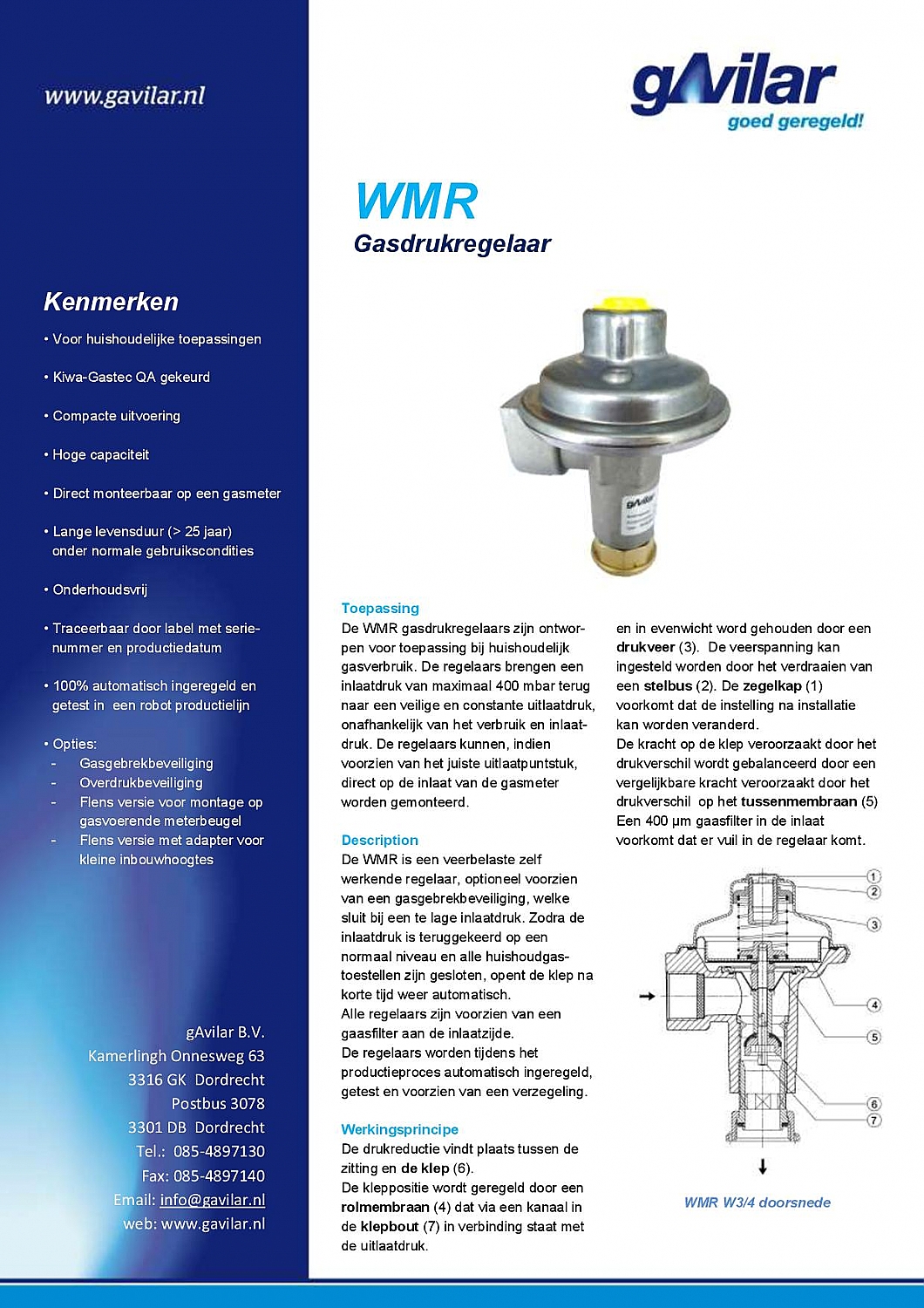 Gavilar WMR10B gasdrukregelaar Rp 3/4x Rp 3/4 | Sanispecials